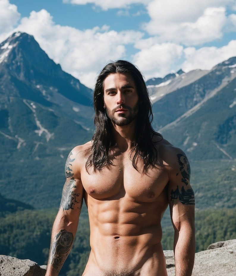 NSFW Ai-generated Full Frontal Naked Muscular Man 5 X 7 HD Photo Print. No. 69 - Etsy Israel