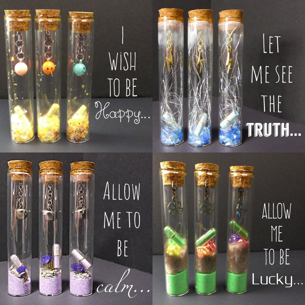 Choose Your Intention Magic Wish Bottle Vial - Etsy