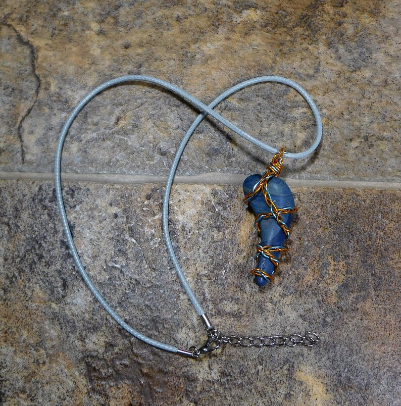 Wired Wrapped Sieber Agate Stone Celestial Rift Pendant Necklace ...