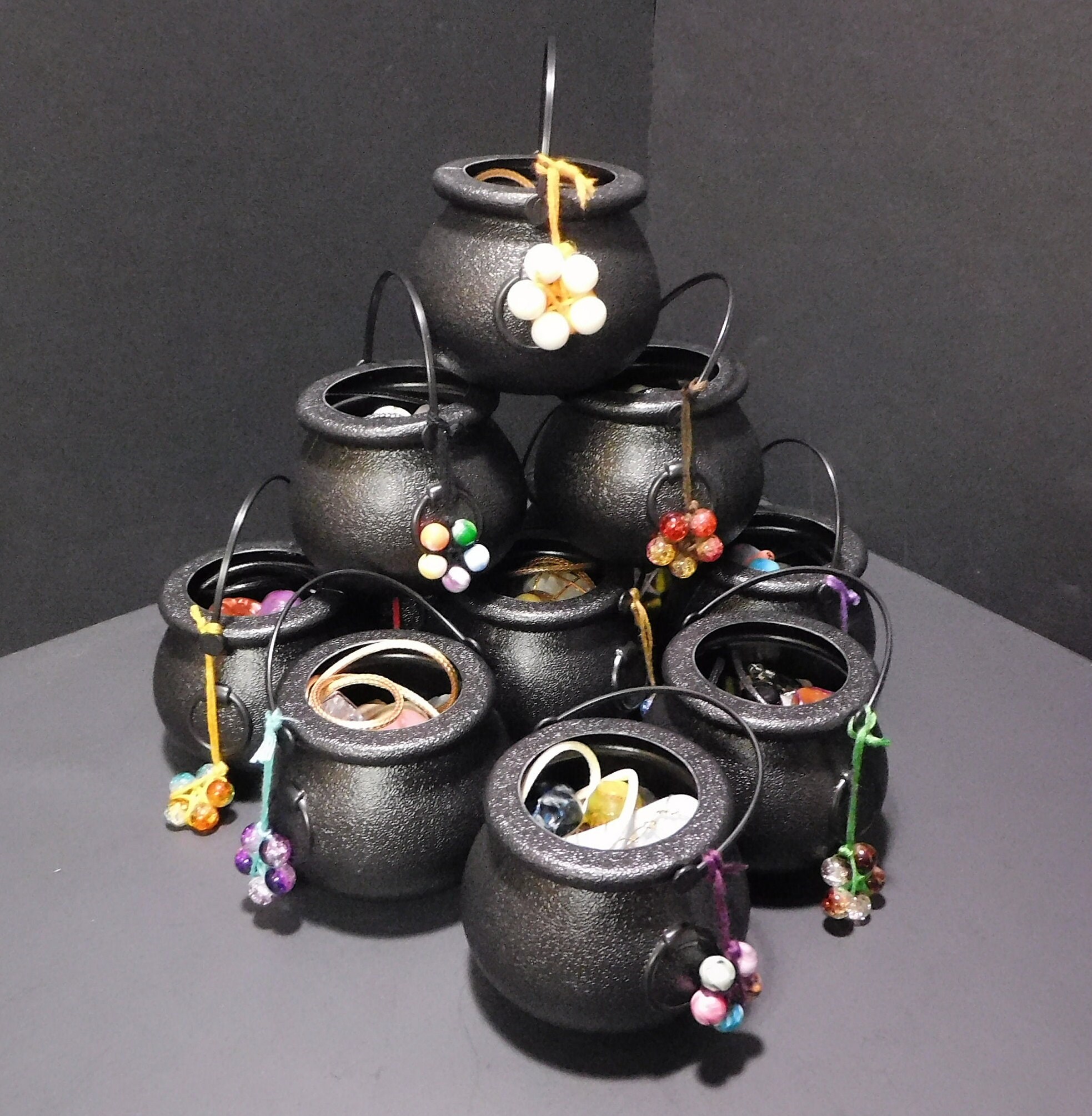 Mystery Surprise Crystal Confetti Cauldron With Wire Wrapped Pendants ...