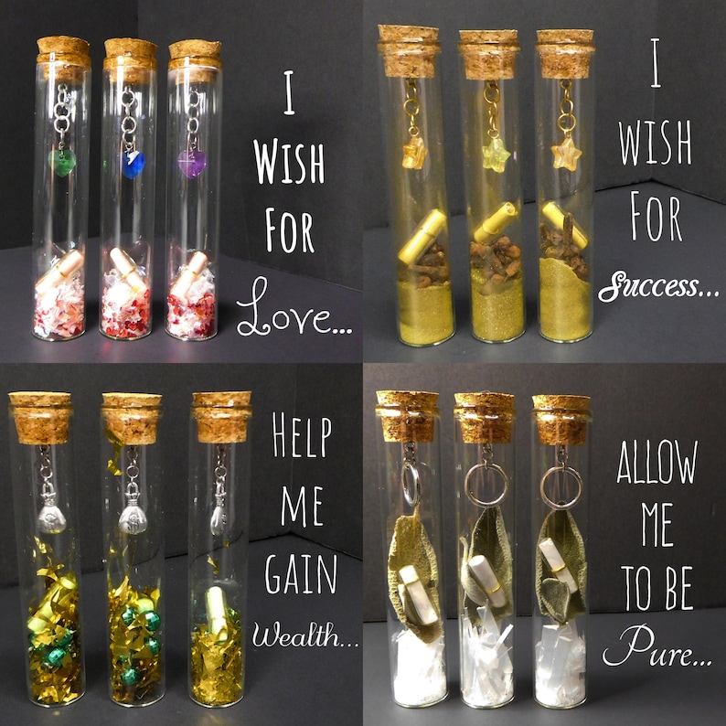 Choose Your Intention Magic Wish Bottle Vial - Etsy