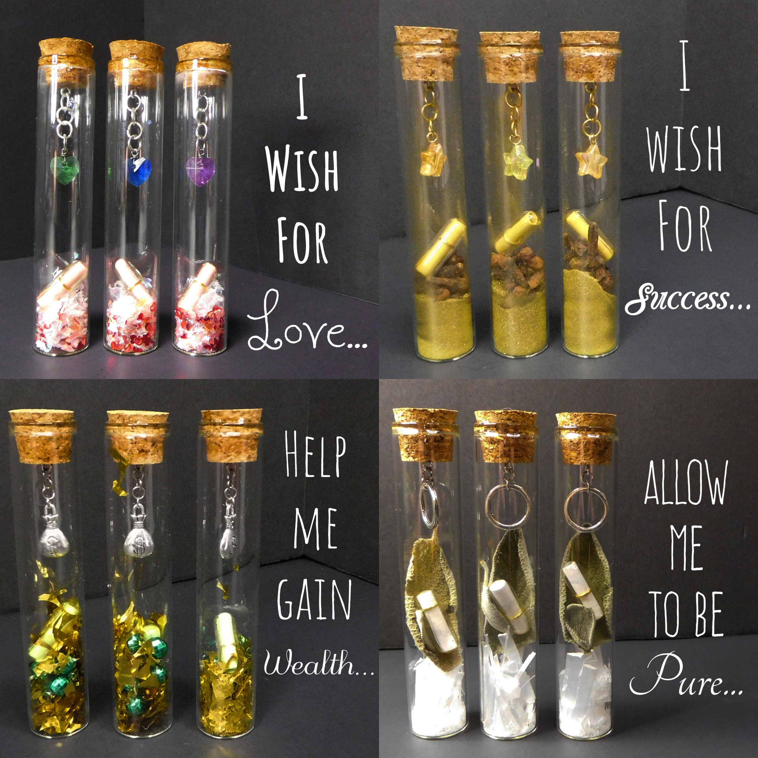 Choose Your Intention Magic Wish Bottle Vial - Etsy