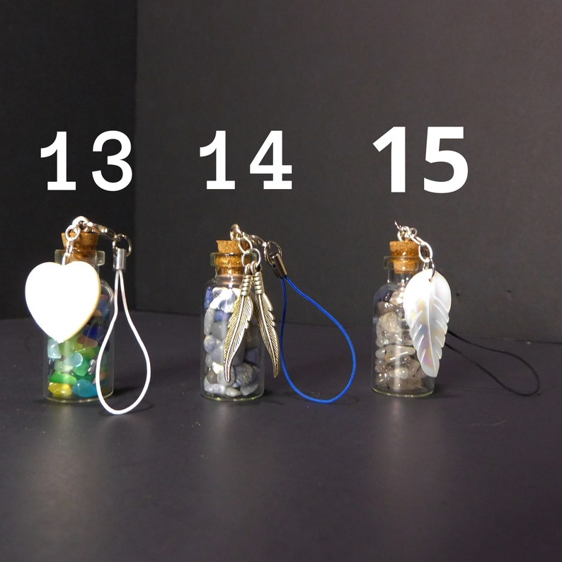 Colorful Crystal Chip Vial Keychains With Charm and Lanyard Lobster ...