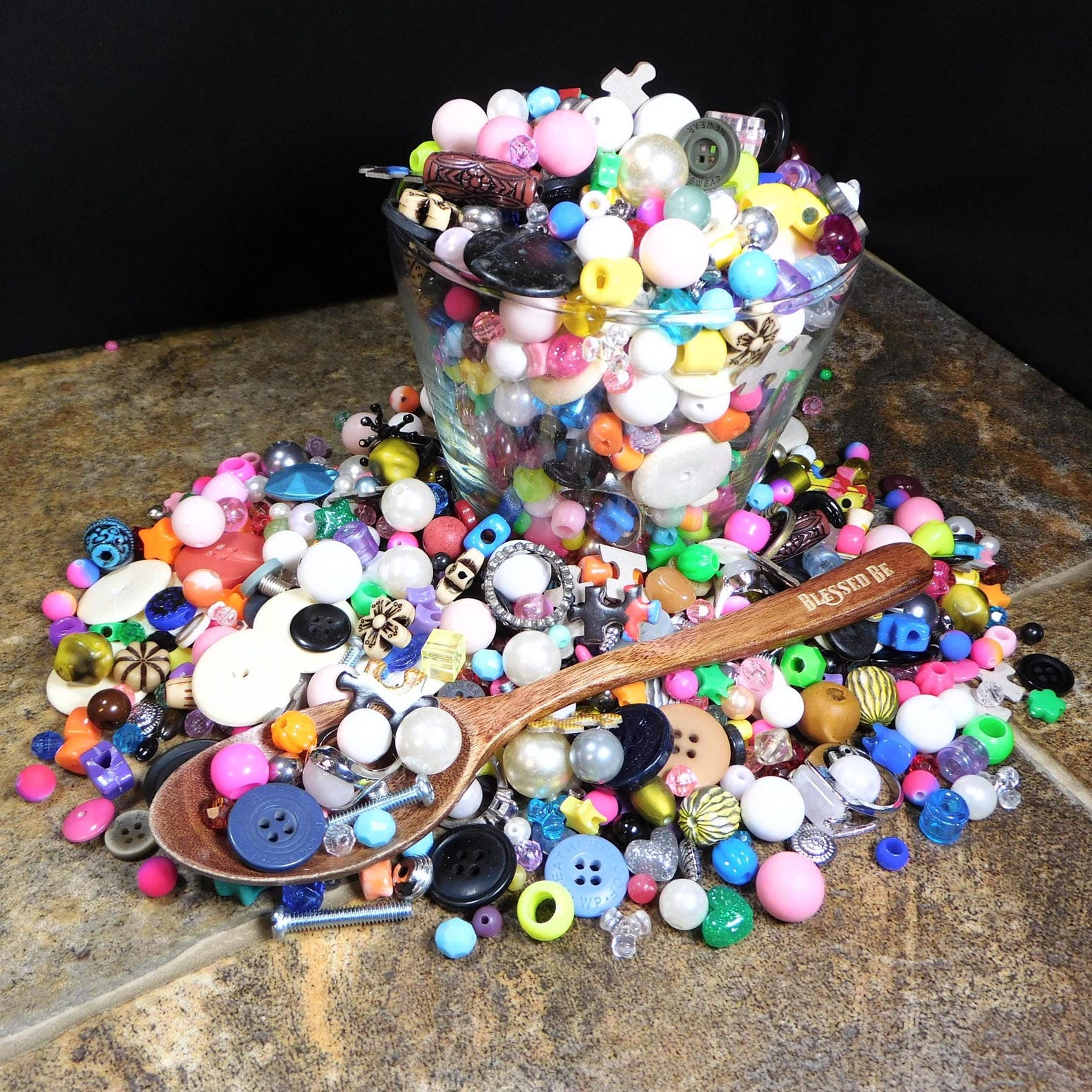 Mystery Surprise Oddity Crow Confetti Dice Box With Wire Wrapped ...