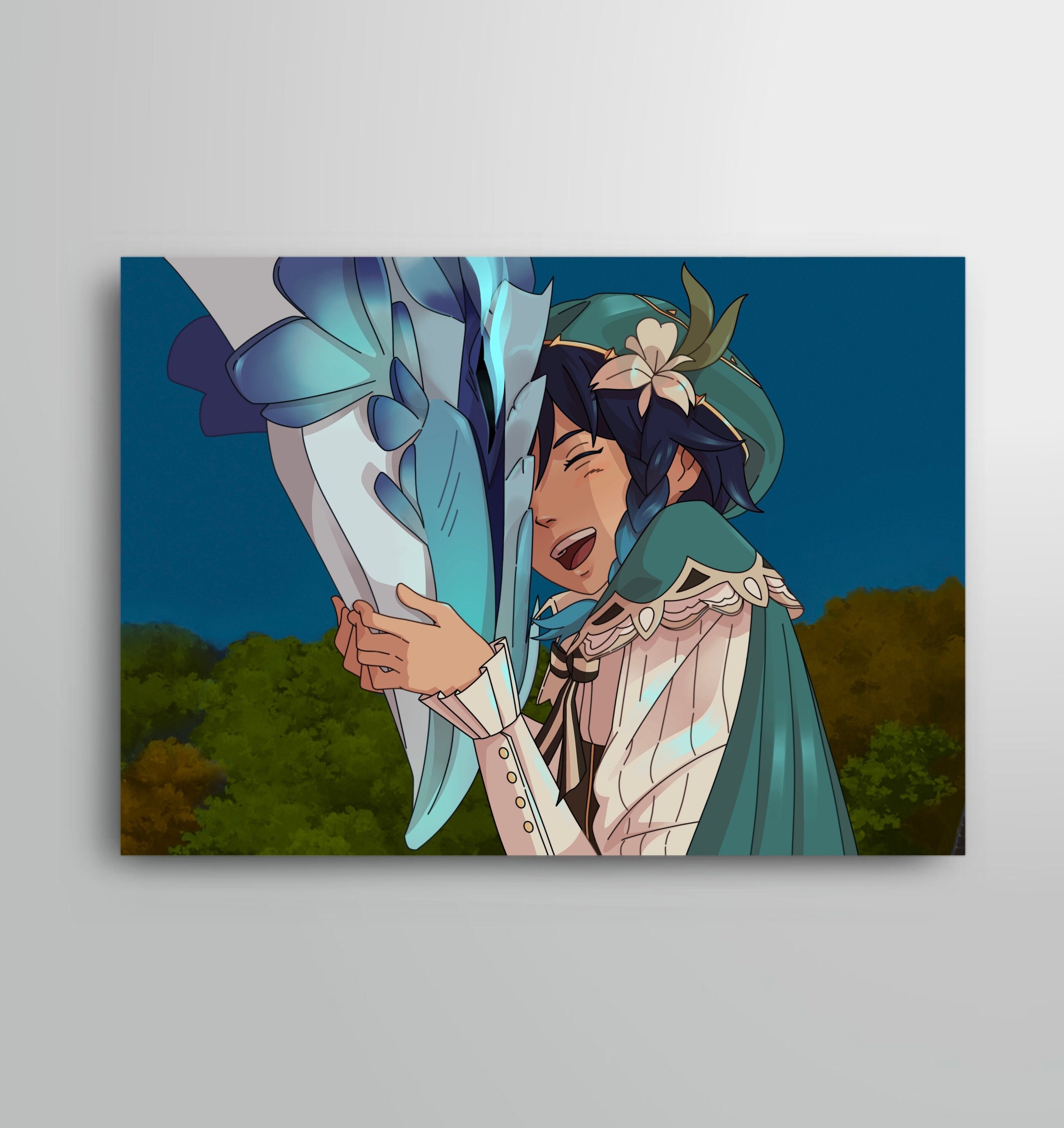 Venti Genshin Impact Studio Ghibli Art Style Instant Digital Download ...