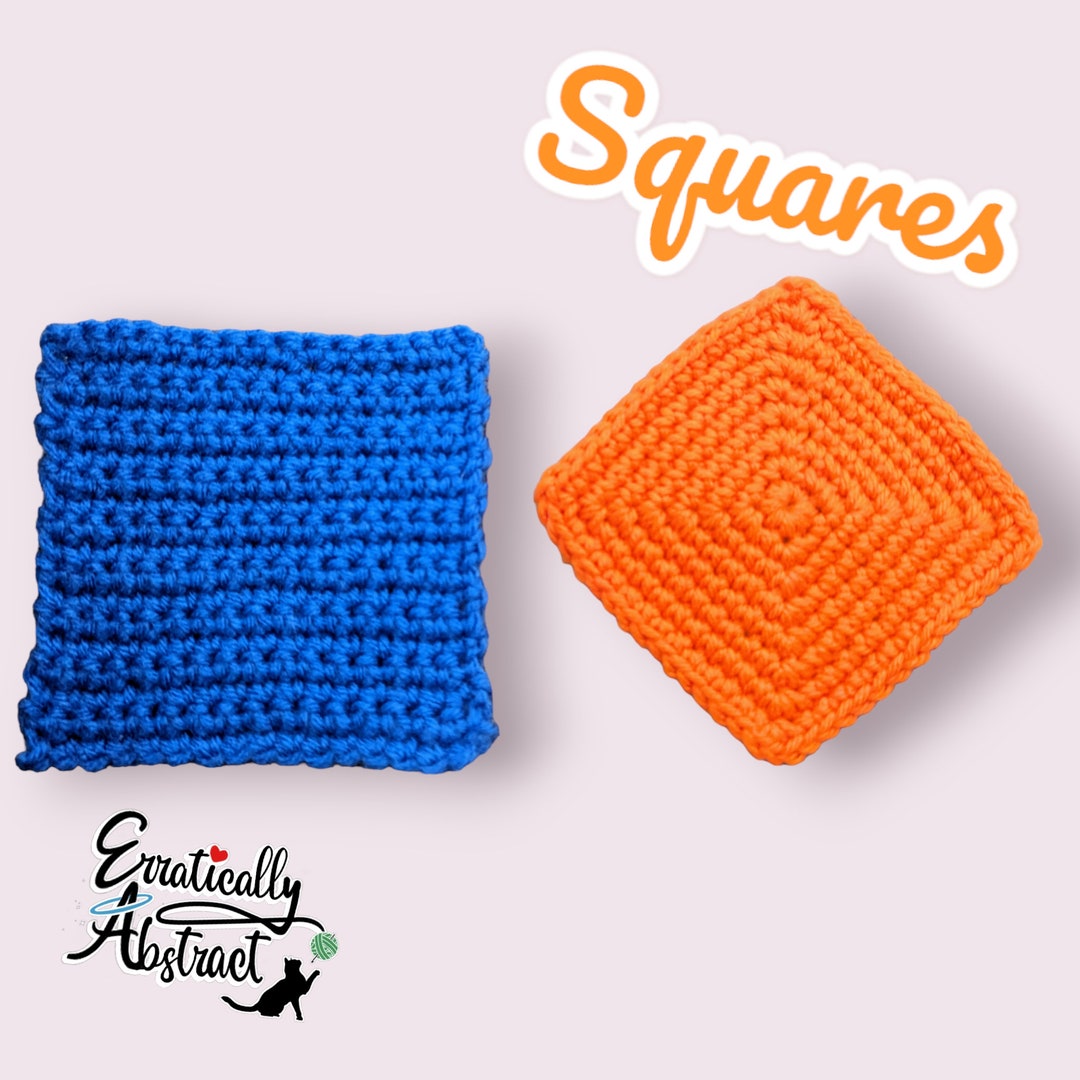 Crochet Square Coaster: Beginner-friendly Shapes Series Applique ...