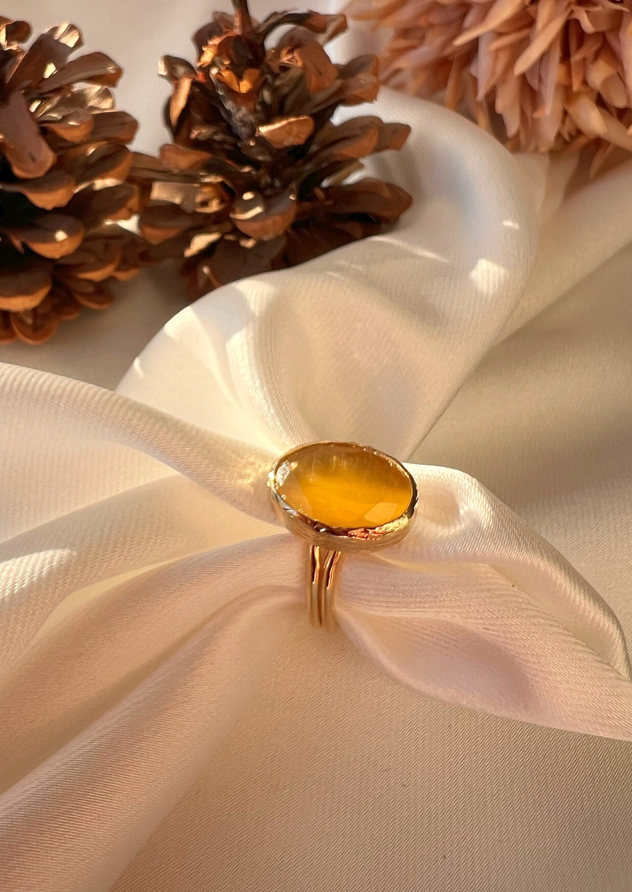 Healing Crystal Band Ring Etsy