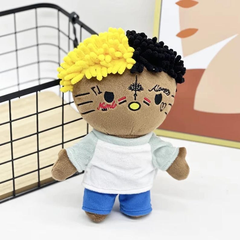 Hello Kitty X Xxxtentacion Plush Doll Yellow and Black Hair Stuffed Toy ...