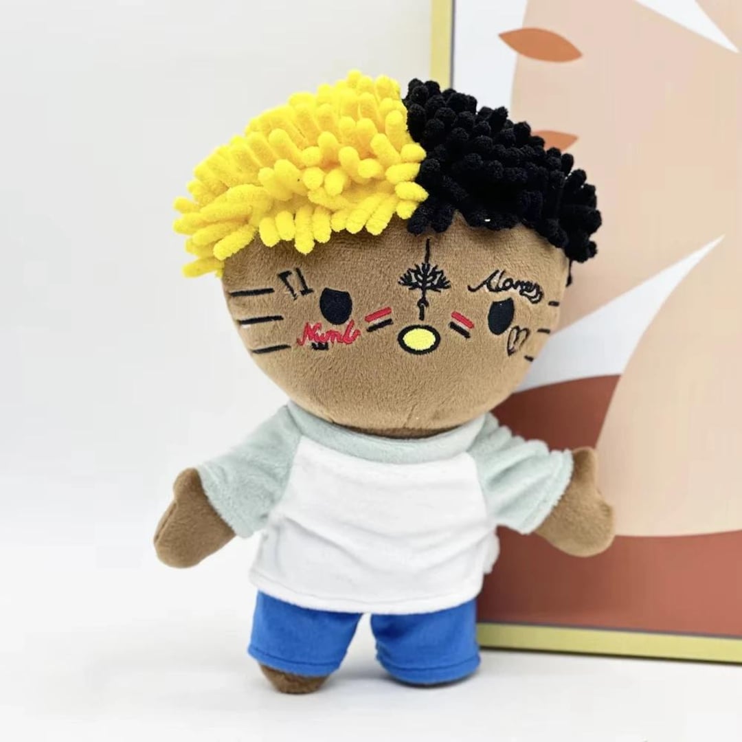 Hello Kitty X Xxxtentacion Plush Doll Yellow and Black Hair Stuffed Toy ...