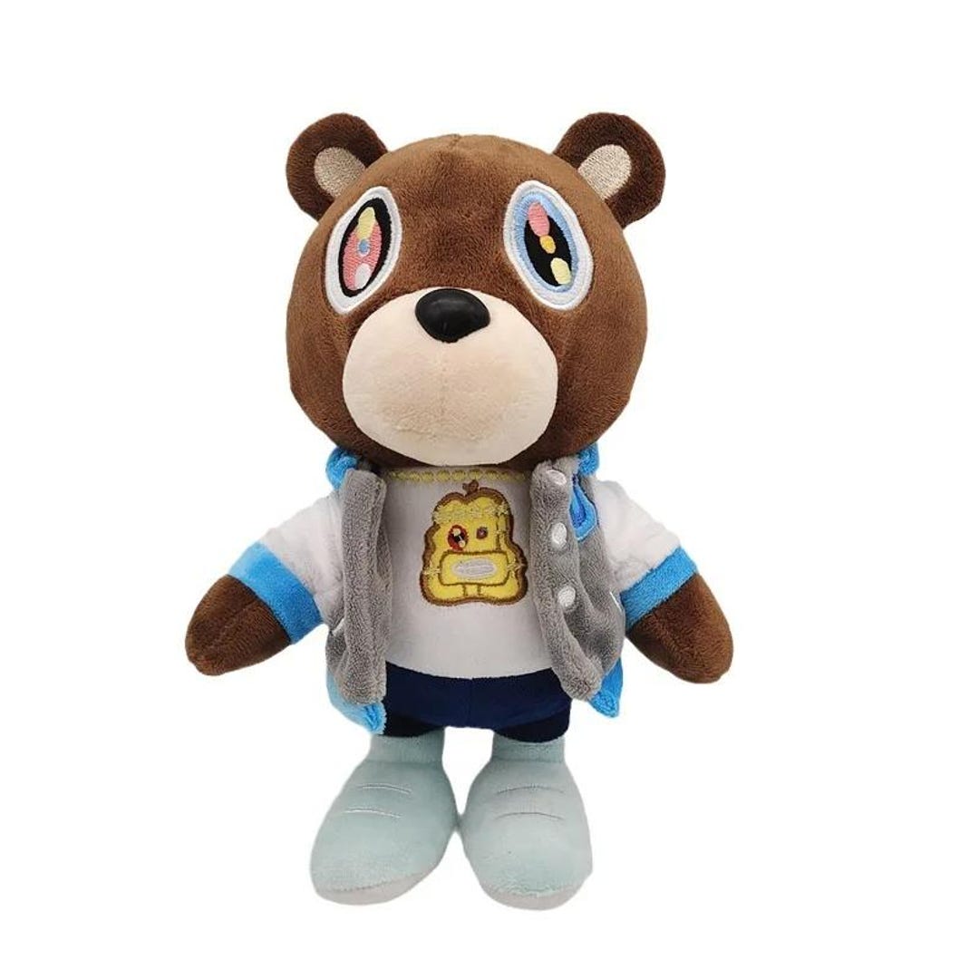 Kawaii Kanye Dropout Bear Plush Soft Teddy Bear Toy, Graduation Decor, Kanye West Fans Gift ...