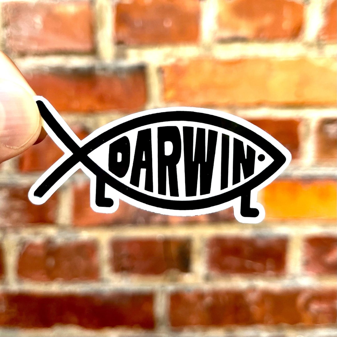 Darwin Fish Sticker Evolution Design, Scientific Humorous, Vinyl Decal ...