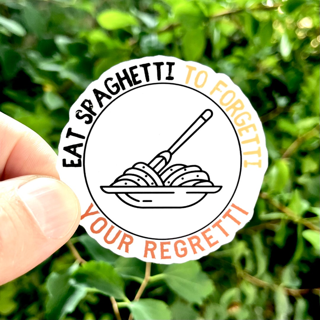 Funny Spaghetti Vinyl Sticker Vinyl Sticker for Spaghetti Lovers ...