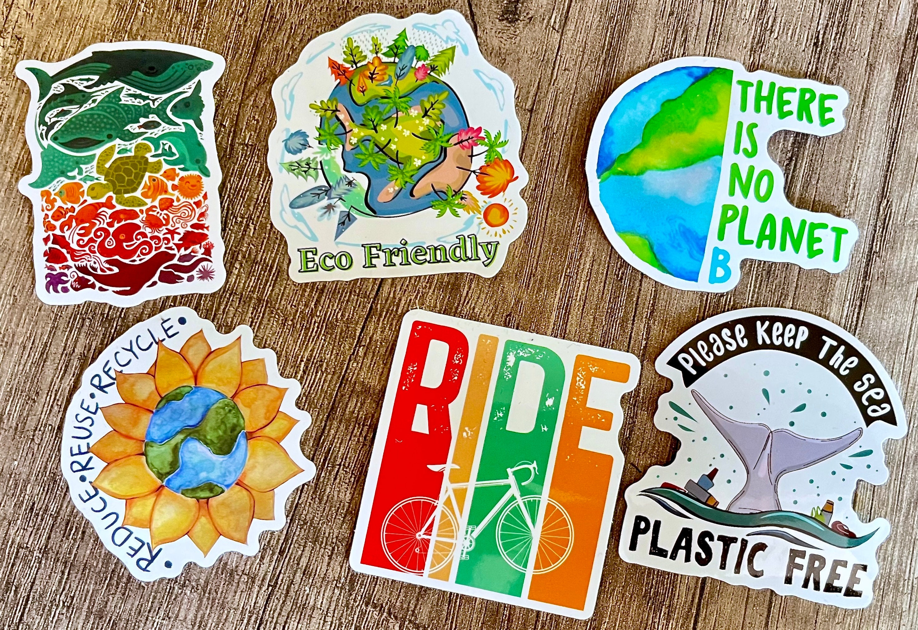 Sticker Reduce Reuse Recycle // Oceans World Seas Climate Protection ...