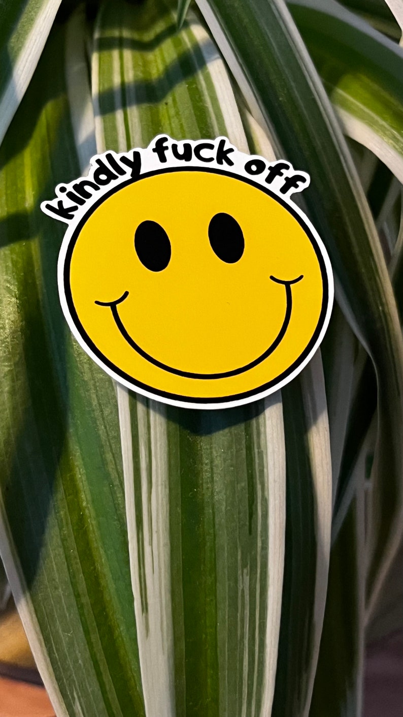 Handmade Waterproof Sticker kindly Fuck Off Swear Word Sticker, Funny ...