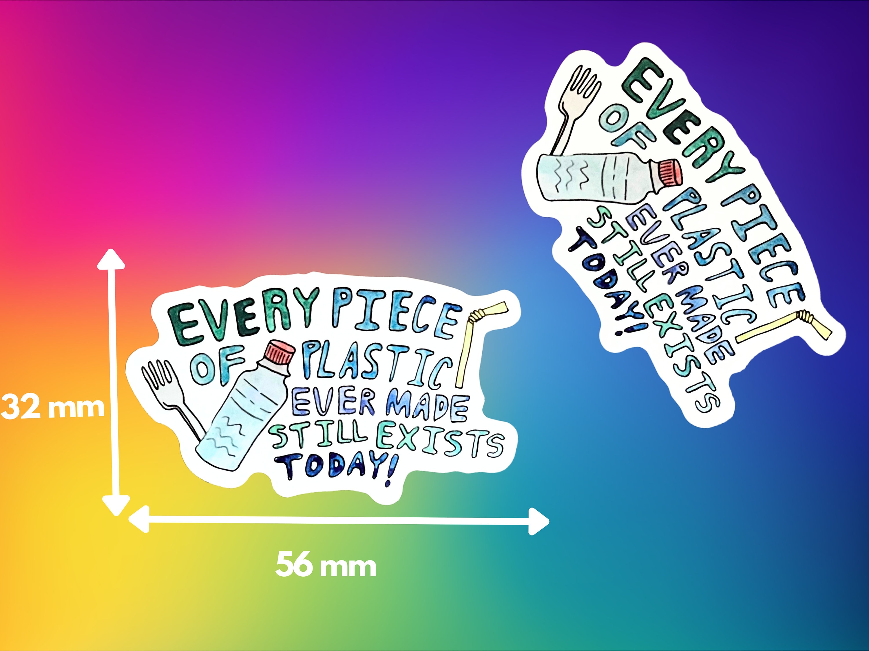 Sticker Every Piece of Plastic Ever Made Still Exists Today // - Etsy