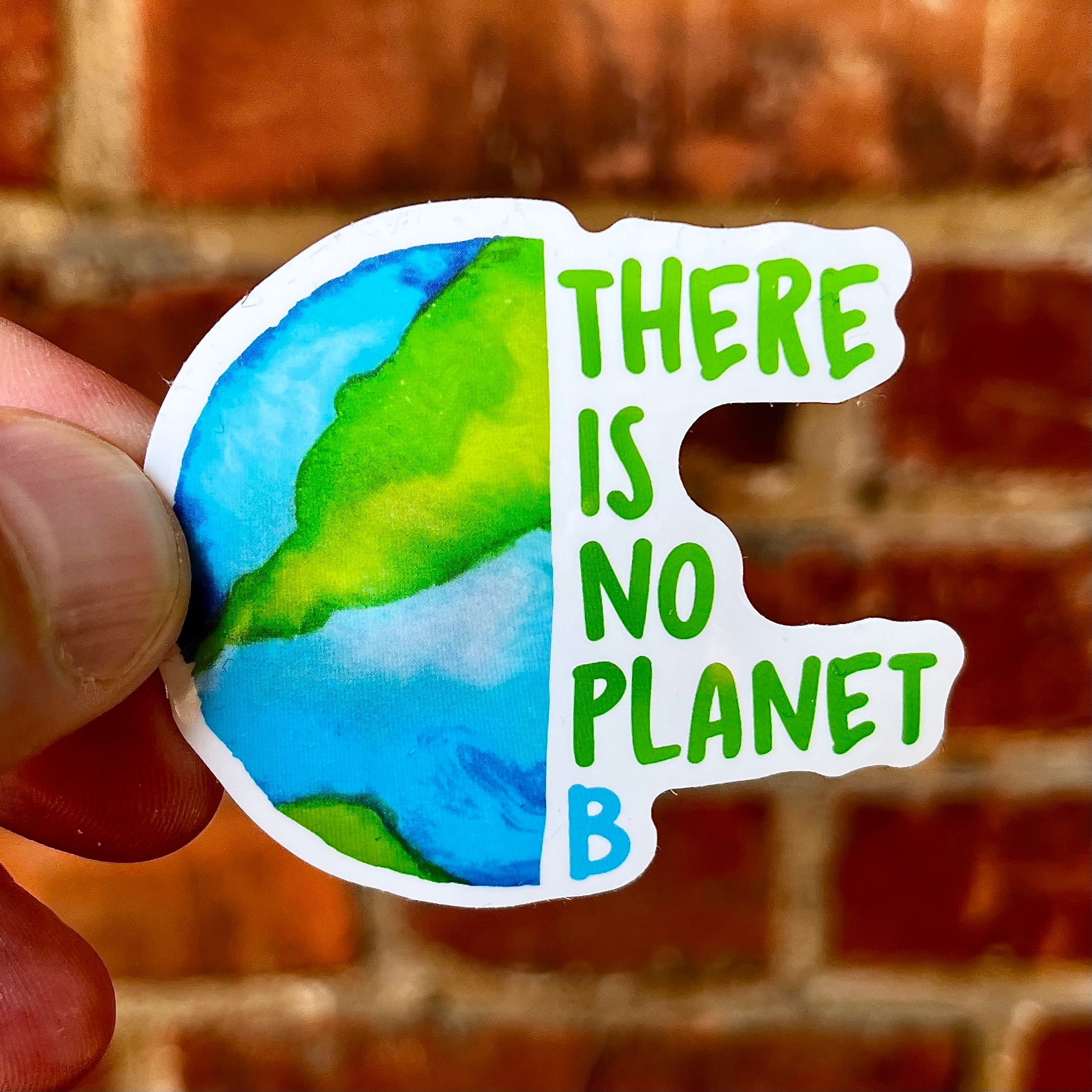 There is No Planet B Sticker // Climate Protection Sticker Planet Earth ...