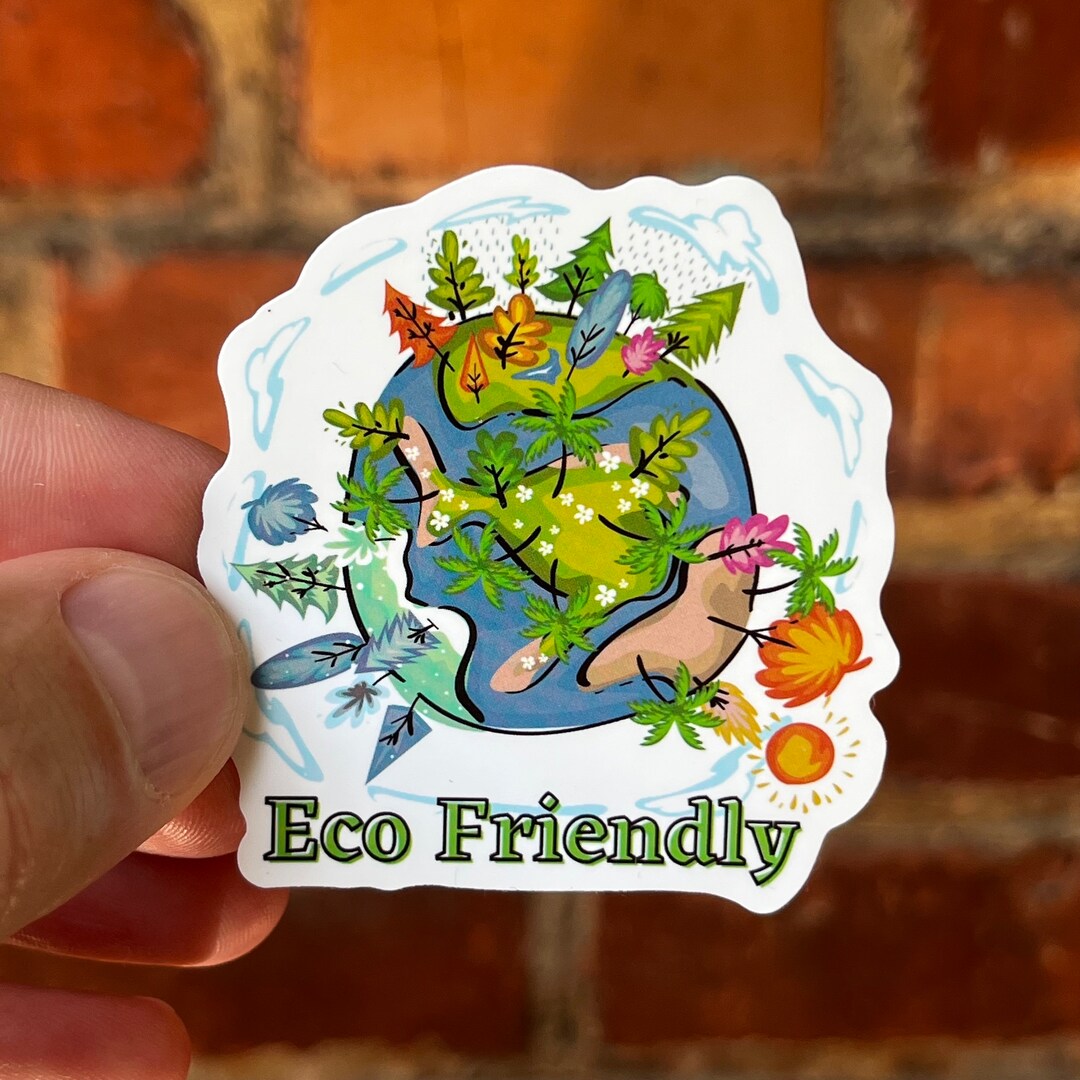 Sticker Eco Friendly World // Climate Friendly Sticker Planet Earth ...