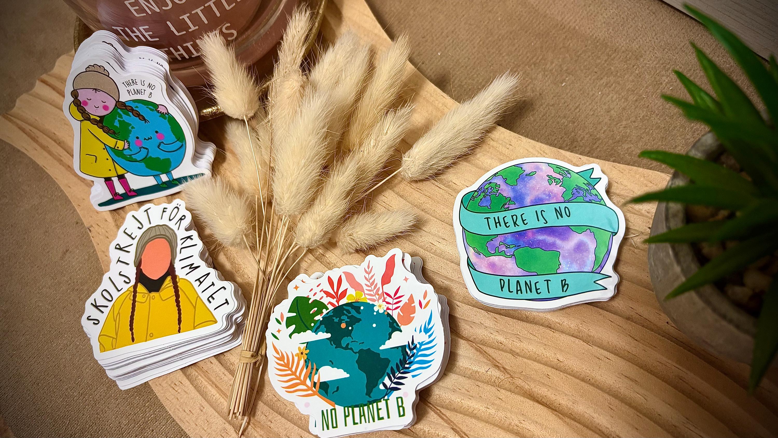 No Planet B // 4 Sticker Set // Nature Climate Change // Eco Sticker ...