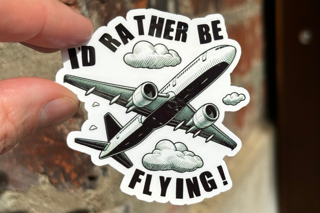 Pilot Airplane Aviator Sticker i'd Rather Be Flying Cesna Aviation ...