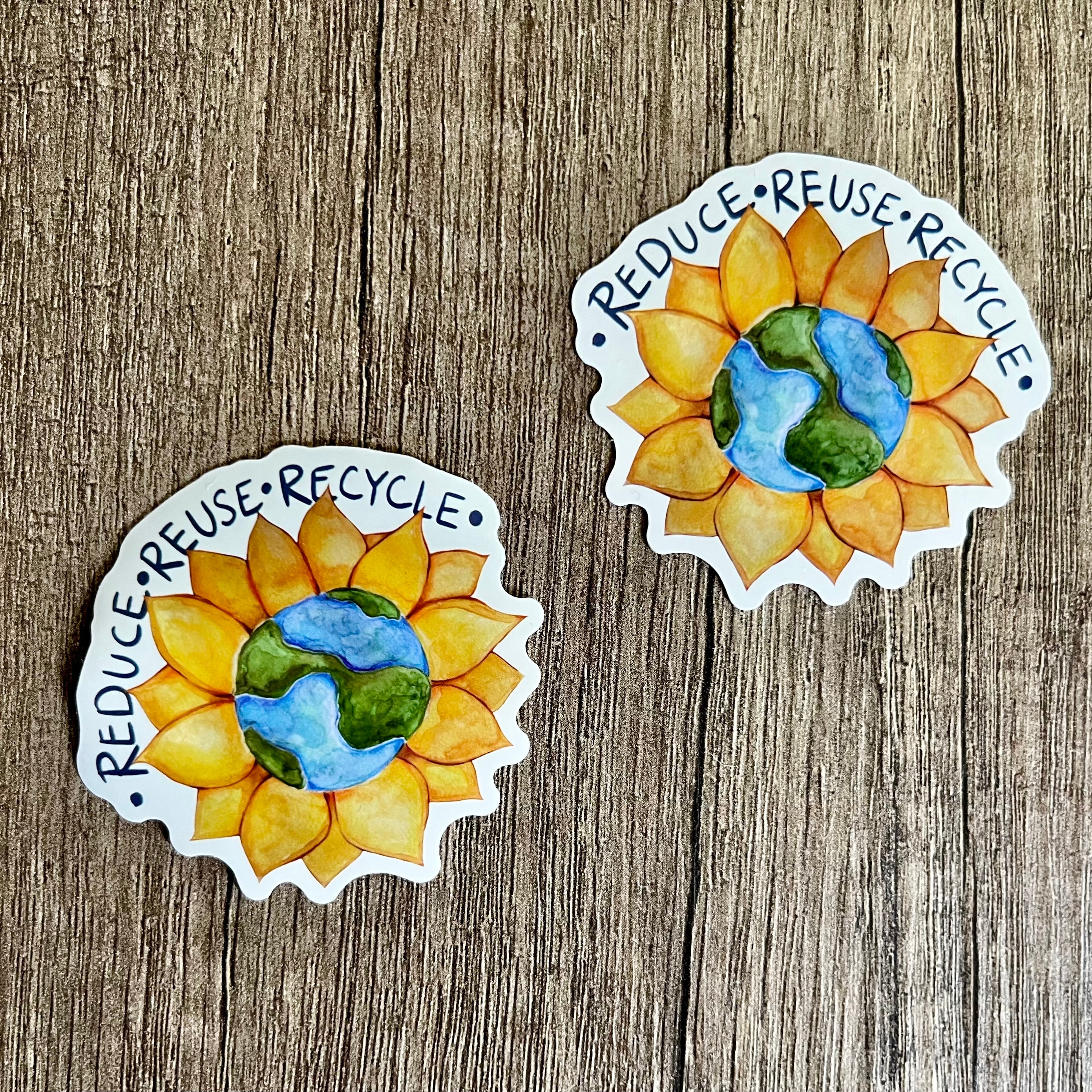 Reduce Reuse Recycle Stickers // Oceans, World Oceans, Climate ...