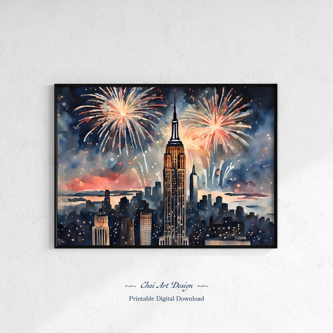 New York City Firework July 4th Patriotic Home Decor \ Independence Day ...