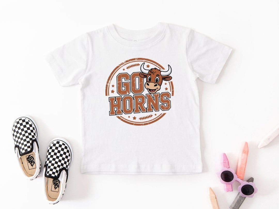 Go Horns Circle Logo Toddler's Fine Jersey Tee - Etsy