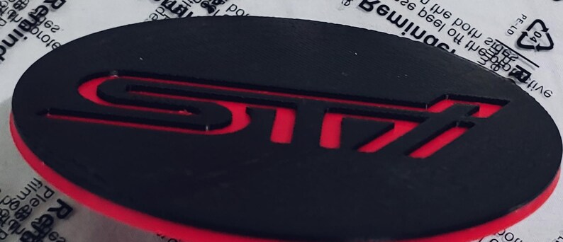 3D Printed Custom 80mm Multicolored Sti Logo Coasters - Etsy
