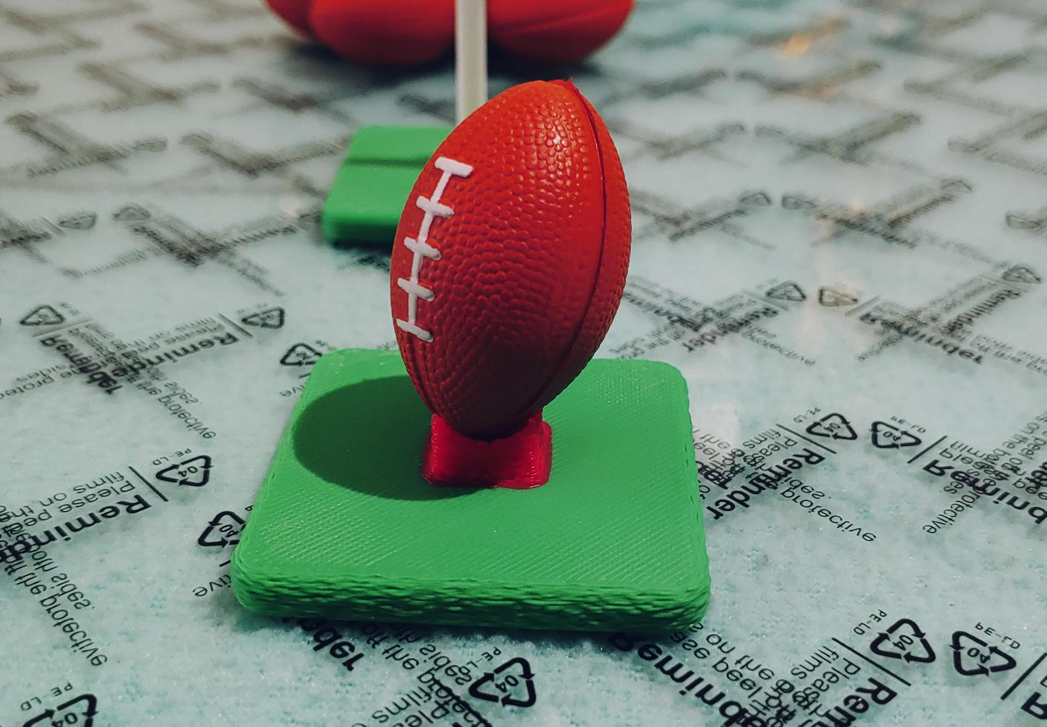 3D Printed Football Desk Toy Set – Mini Goal, Tee & 5 Foam Footballs ...