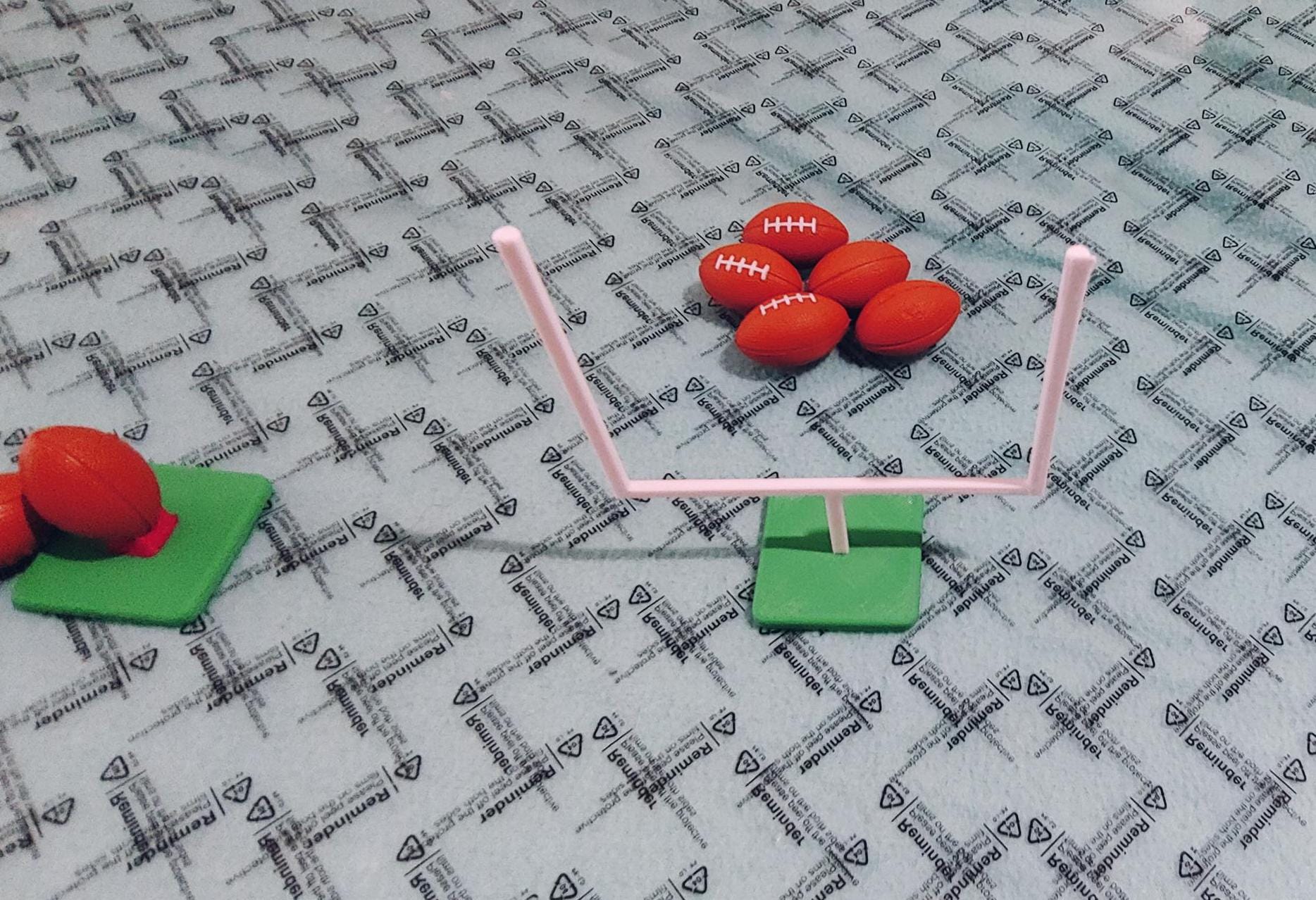 3D Printed Football Desk Toy Set – Mini Goal & Foam Footballs - Etsy