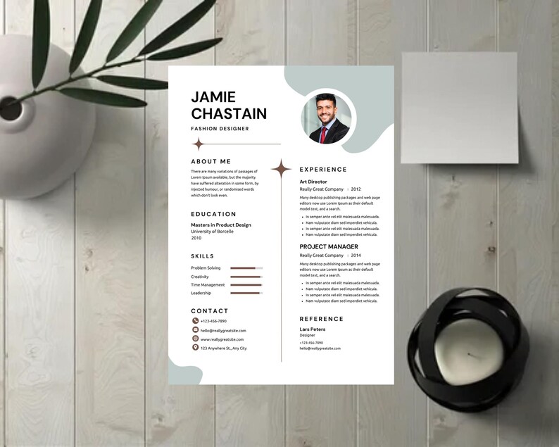 Modern Resume Template, Professional CV Template, Executive Resume ...