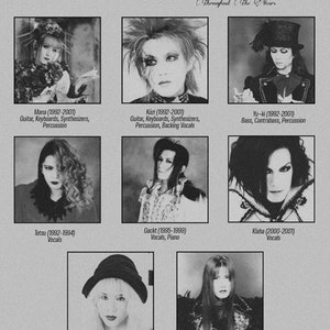 Visual Kei Members Throughout the Years Poster - Etsy