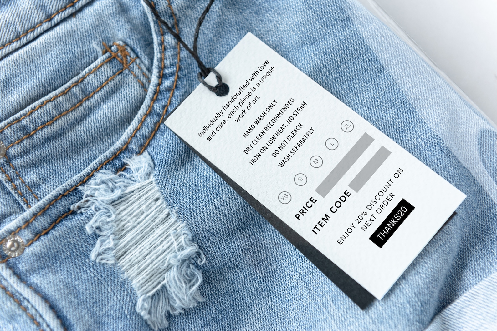 Customizable Clothing Tag Template, DIY Clothing Tag Design, Editable ...