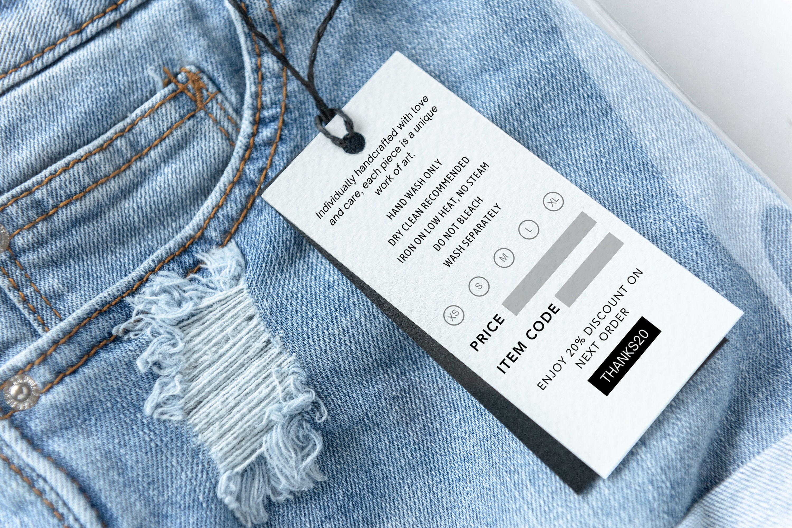Customizable Clothing Tag Template DIY Clothing Tag Design Editable