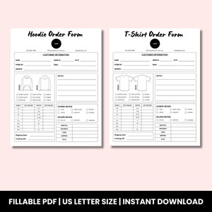 Editable Order Forms Bundle, Tshirt, Tumbler, Cake, Invoice Template ...