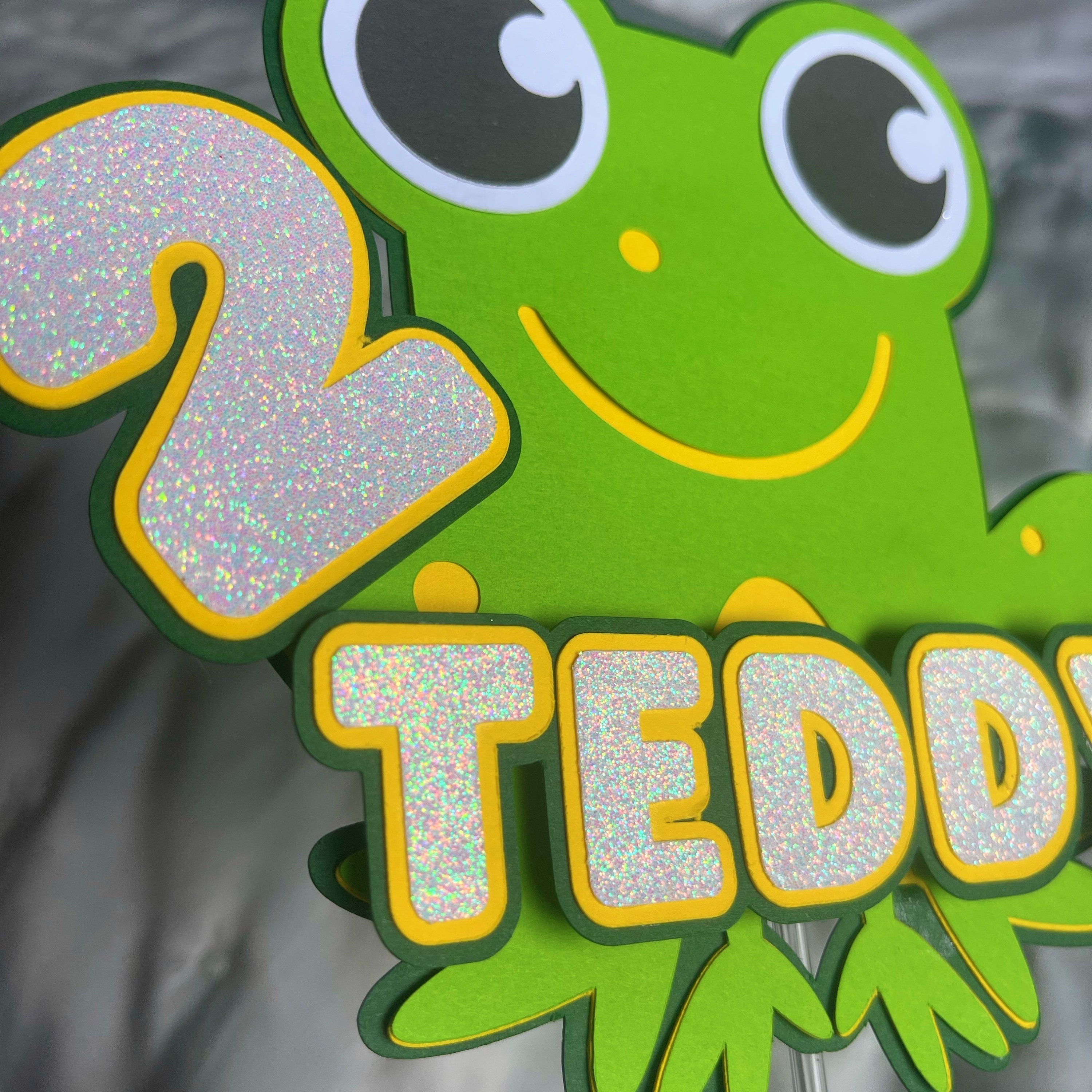 Personalised Cute Frog Cake Topper, Any Name Any Age - Etsy