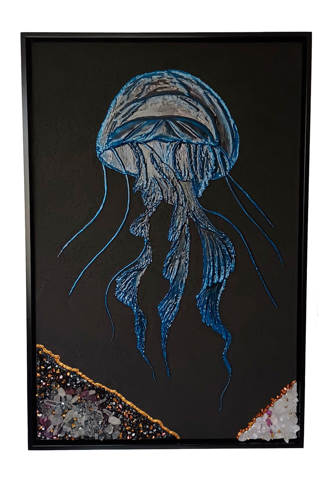 Blue Jellyfish Resin Art - Etsy