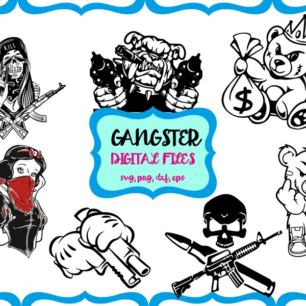 Gangster Svg - Etsy
