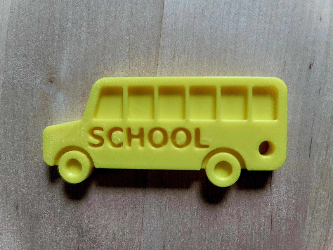 School Bus 3D Printed Keychain - Etsy