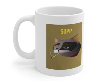 Runescape Tea Cup, Funny OSRS Inspired Coffee Mug Gift, Old School Meme ...