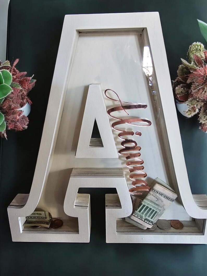 Personalized Letter Money Bank, Coin Bank for Kids - Etsy