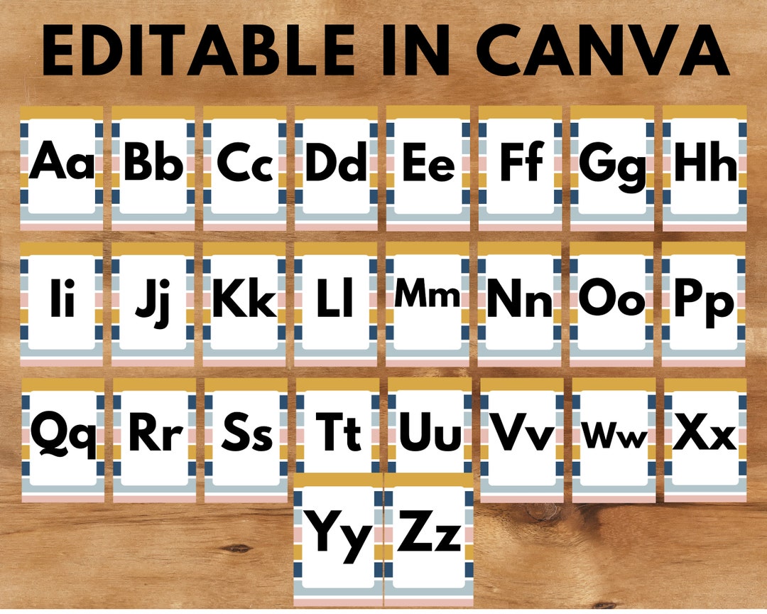 Alphabet Flash Cards for Classrooms or Studying, A-Z Cards, 8x11, Upper ...