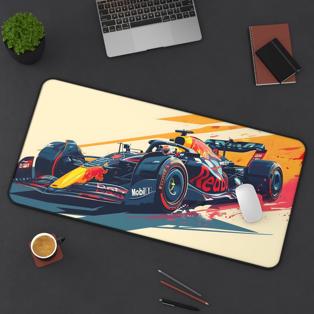 Red Bull F1 Desk Mat, Car Gaming Mouse Pad, Full Desk Decor Accessory ...