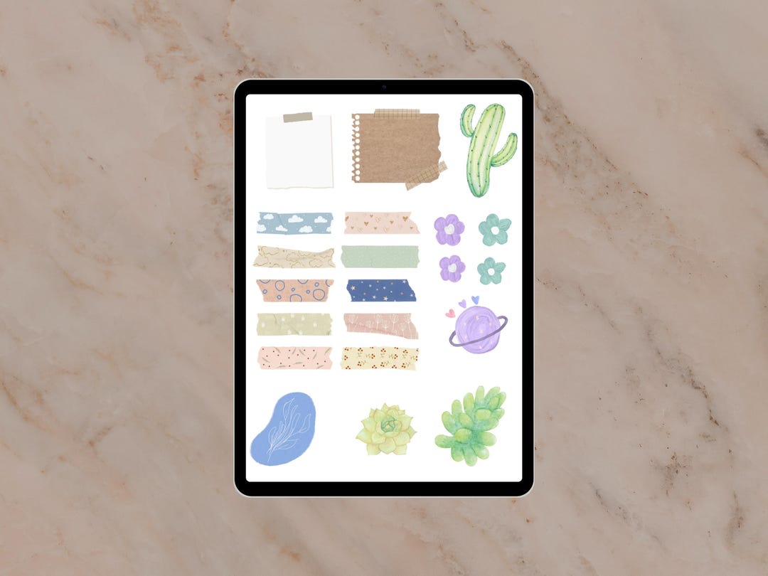 A4 Digital Printable Doodle Sticker Set PDF printable Digital Stickers ...