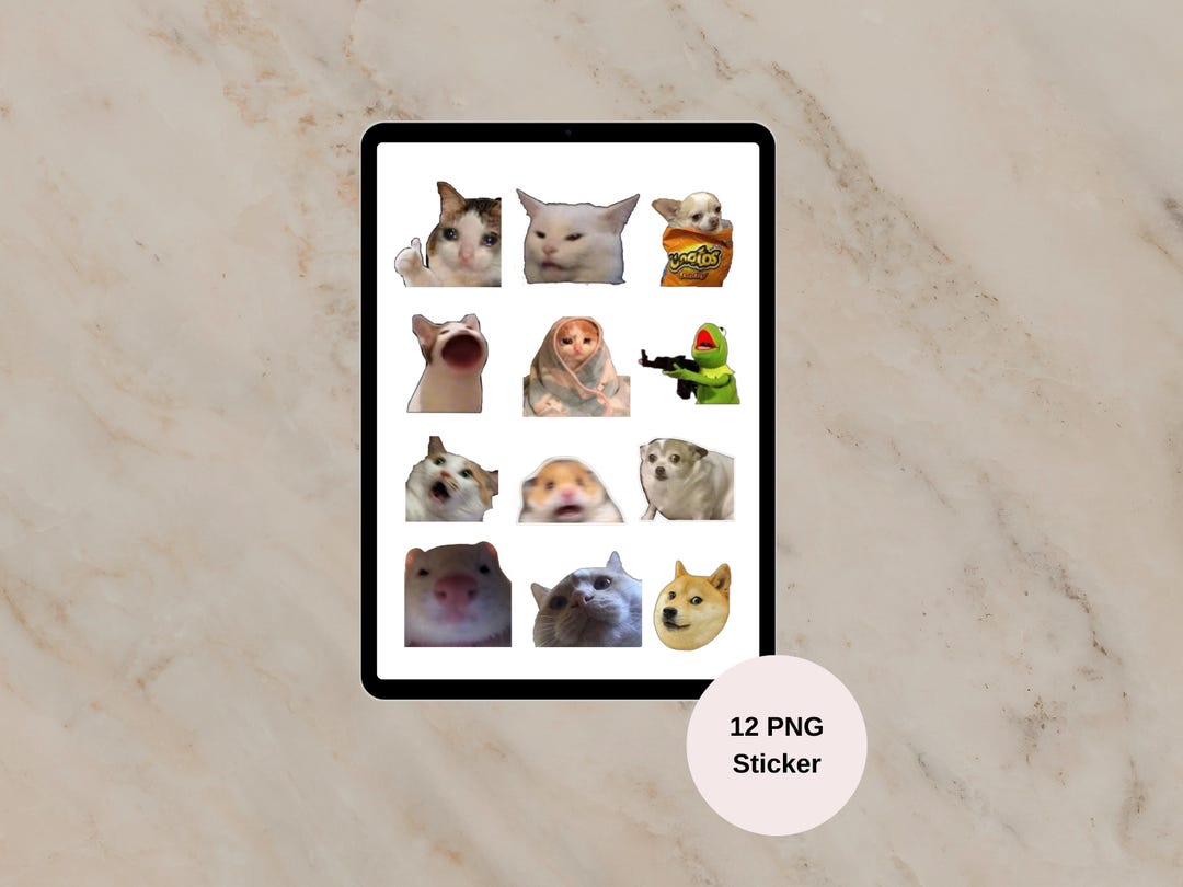 Meme Sticker Set (PNG) -printable Digital Stickers for Journals-direct ...