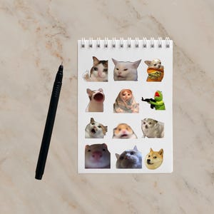 Digital Printable Meme Sticker Set PDF -printable Digital Stickers for ...