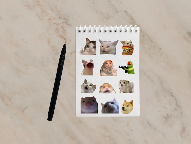 Meme Sticker Set (PNG) -printable Digital Stickers for Journals-direct ...