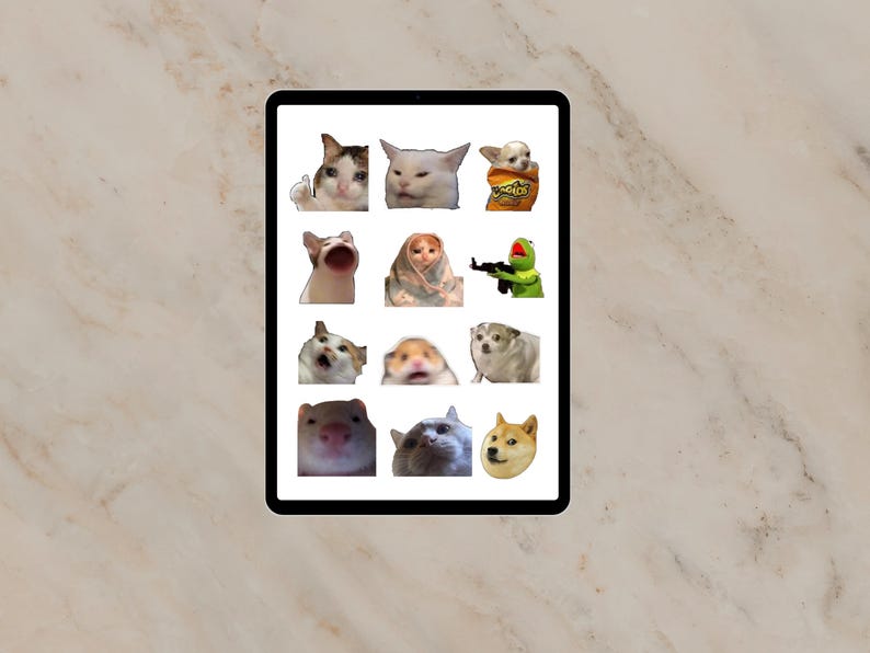 Meme Sticker Set (PNG) -printable Digital Stickers for Journals-direct ...