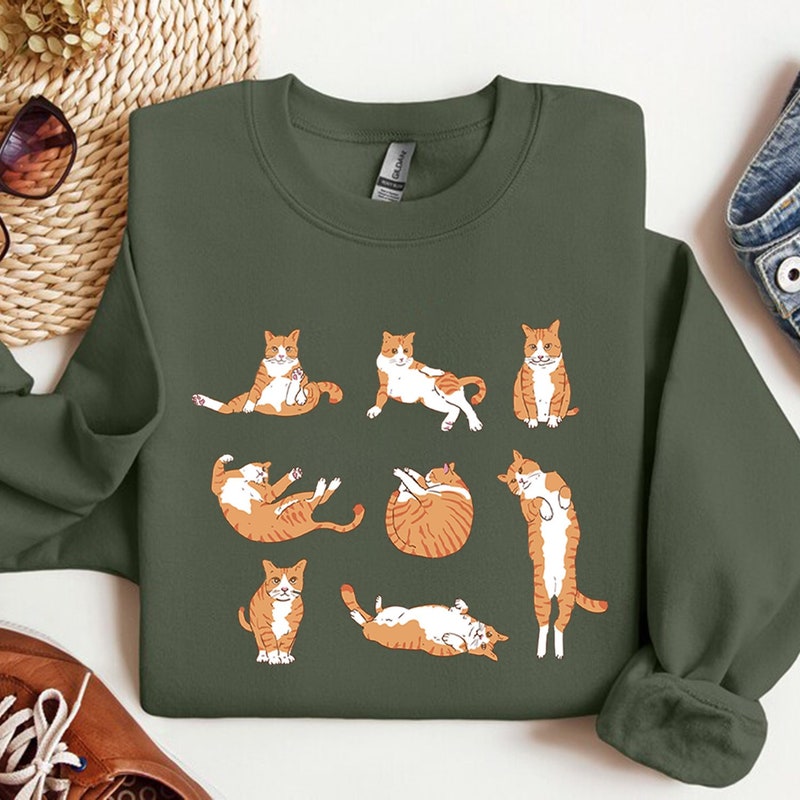 Orange and Tabby Cat Print - Etsy