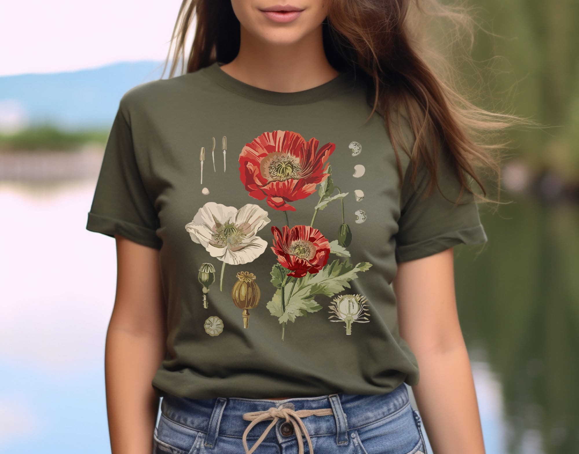 Botanical Shirt,botanica Tee, Wildflower Shirt, Garden Shirt, Plant ...