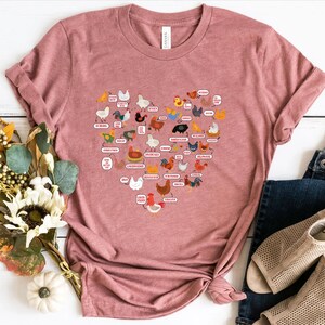 Retro Chicken Breeds Shirt,funny Chicken Shirt,gift for Chicken Lover ...